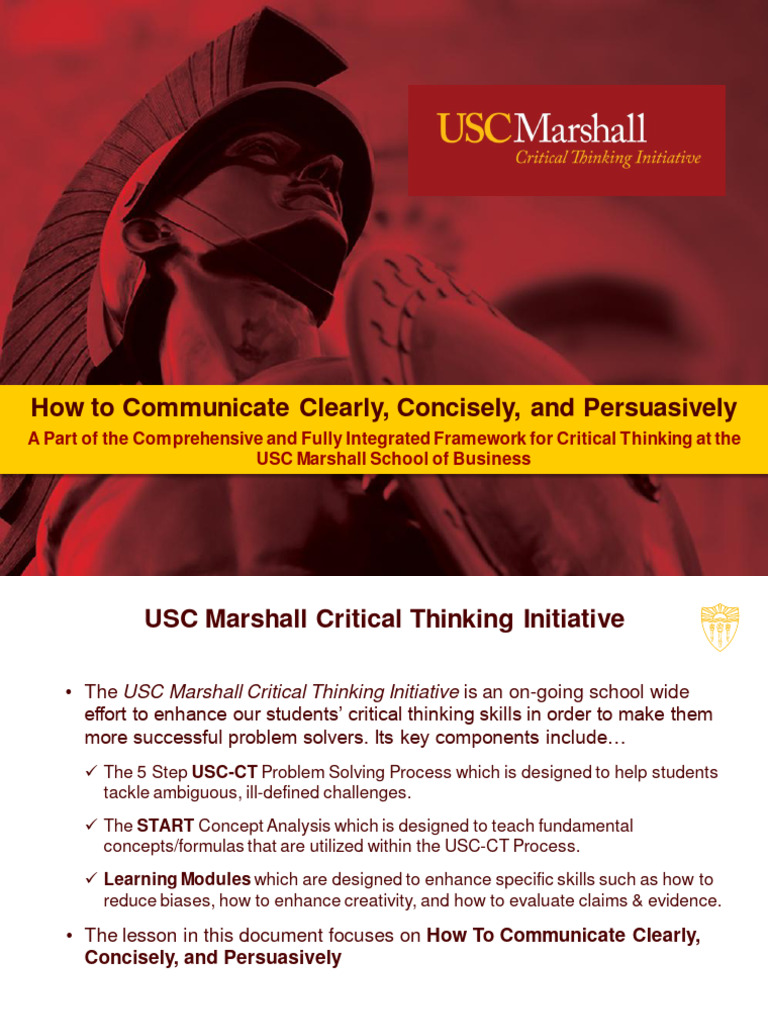 Communicating Clearly Concisely Persuasively | PDF | Critical Thinking ...