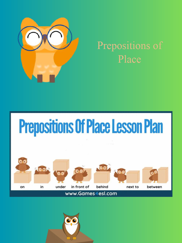 Prepositions of Place Examples | PDF