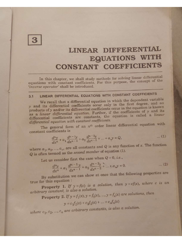 Differential Equations - 1 | PDF