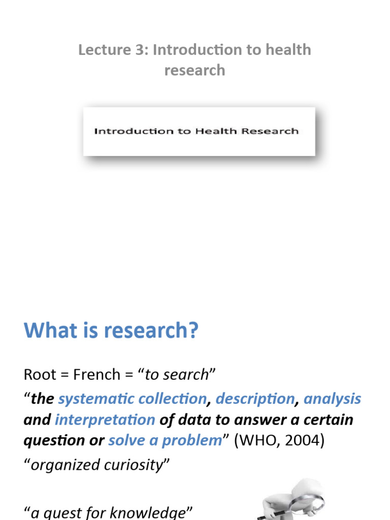 Lecture 3 - BPHC306-Introduction To Health Research | PDF | Theory ...