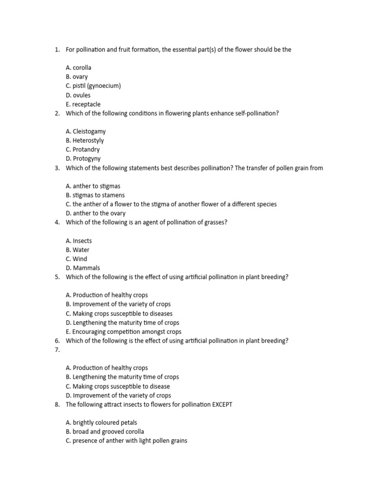 Understanding Pollination in Plants | PDF | Flowers | Pollination