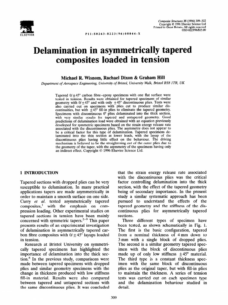 1996-Delamination in Asymmetrically Tapered Composites Loaded in ...