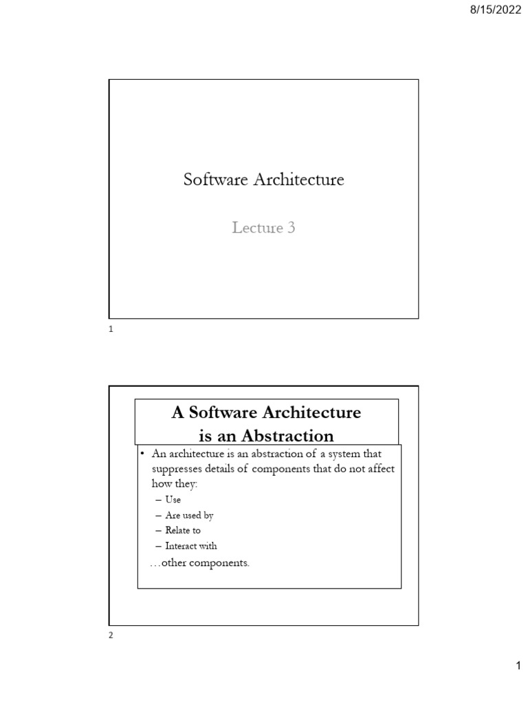 Chapter3.1 SOFT ARCH | PDF | Client–Server Model | Computer Program