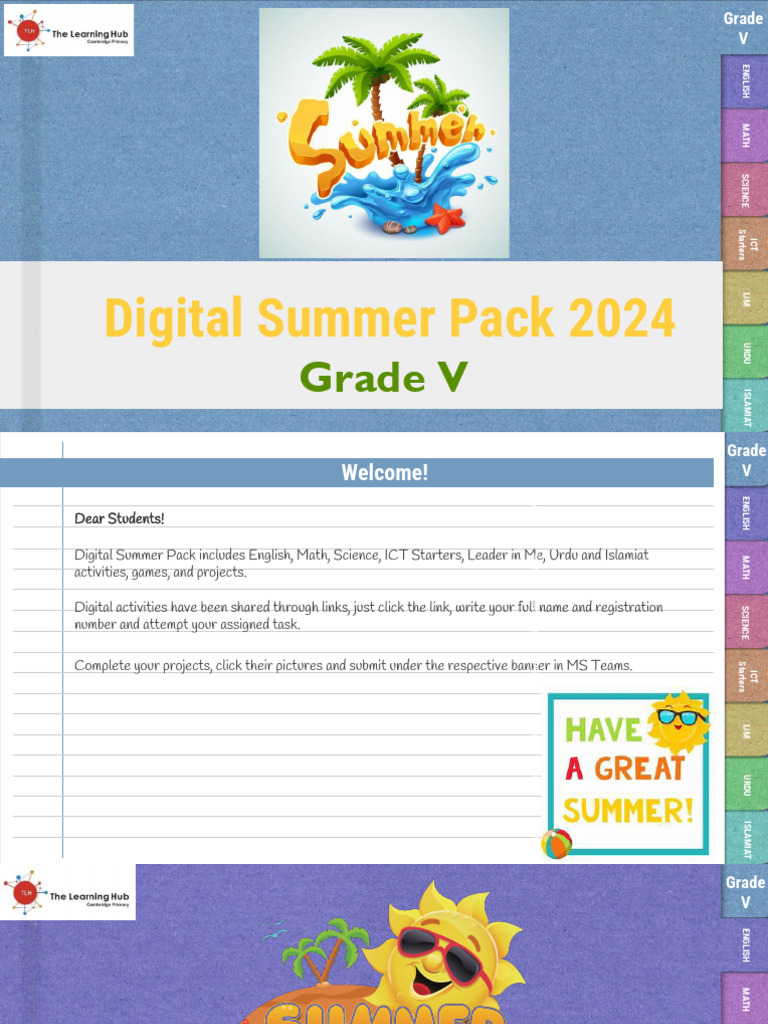 Digital Summer Pack Grade V | PDF | Gratitude