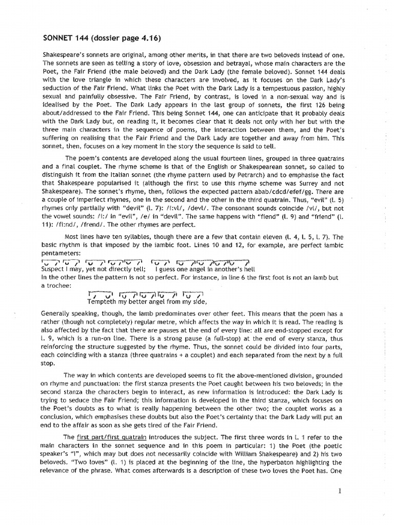 Sonnet 144 | PDF