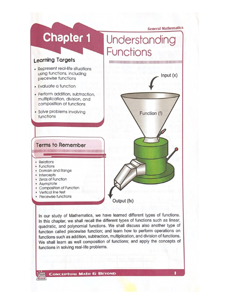 Lesson 1 Understanding Functions | PDF