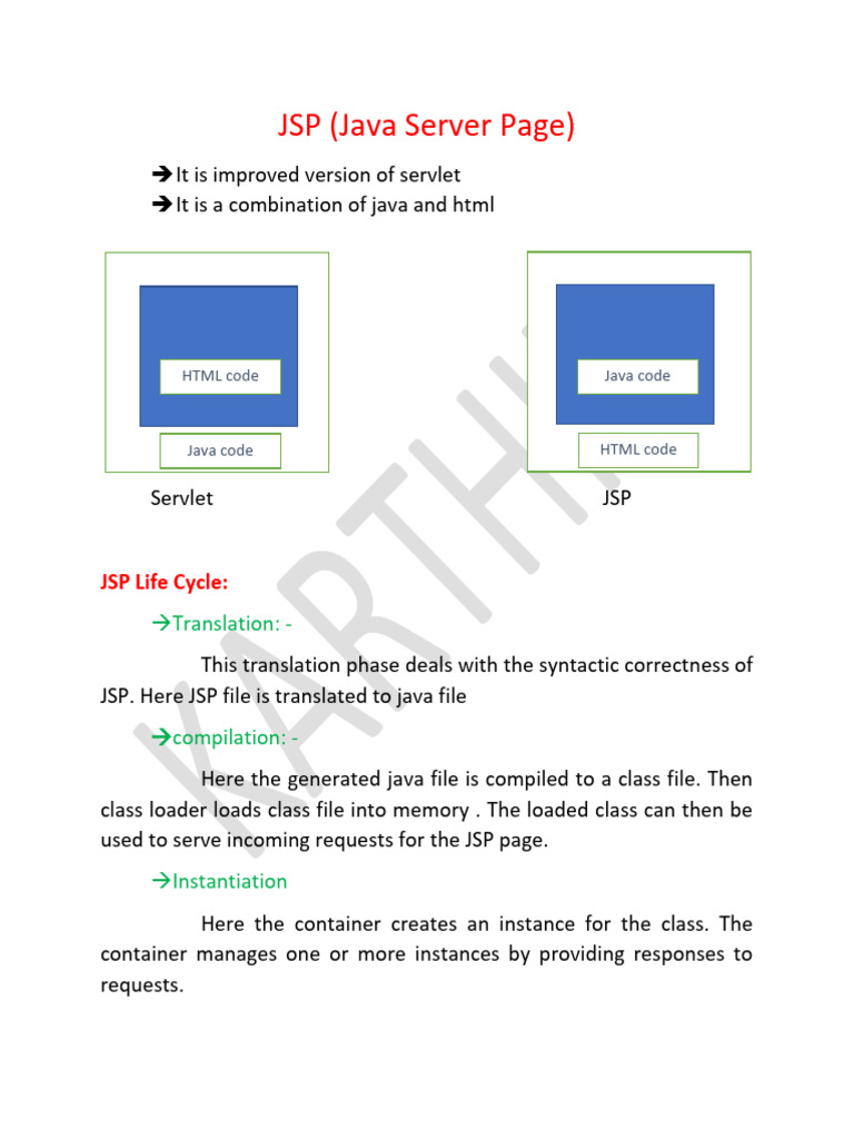 JSP Notes | PDF | Computer Science | Software JSP Notes | PDF | Computer Science | Software