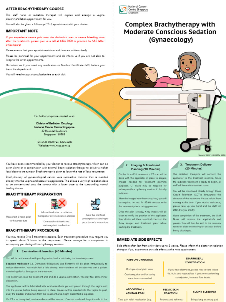 Brachytherapy Procedure Guide for Patients | PDF | Radiation Therapy ...