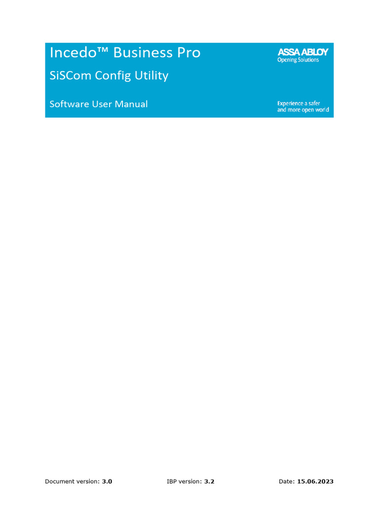AA Incedo SiSCom Config Utility EN.v3.0 | PDF | Databases | Login