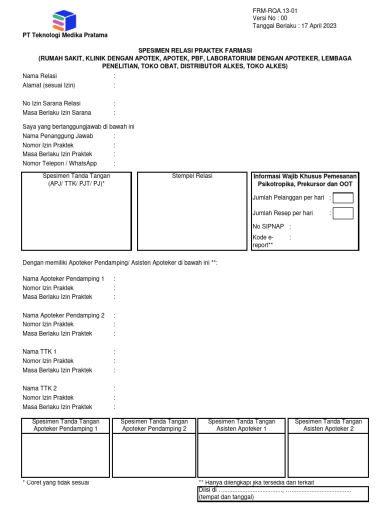 Spesimen Relasi | PDF