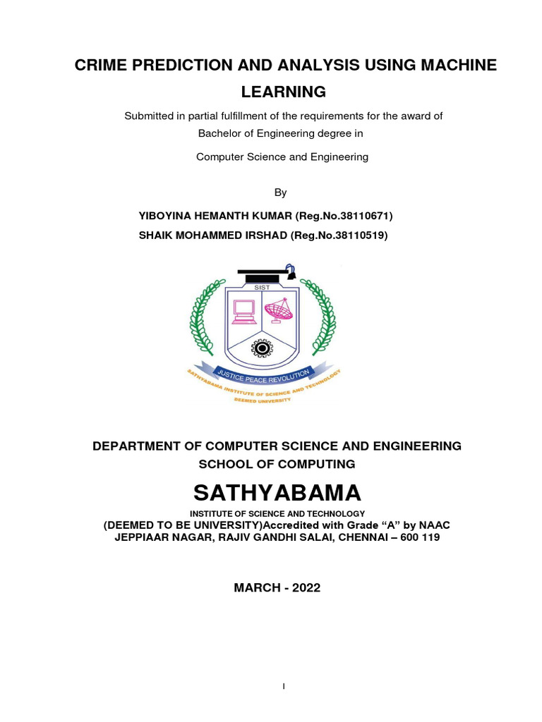 1822 B.E Cse Batchno 242 | PDF | Machine Learning | Statistical Classification