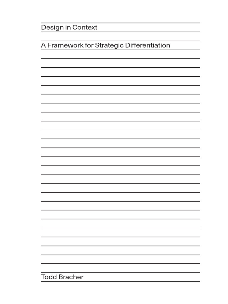 Design in Context - A Framework For Strategic Differentiation | PDF ...