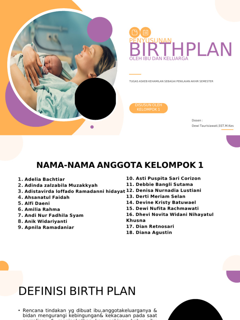 Birth Plan | PDF | Kesehatan Holistik