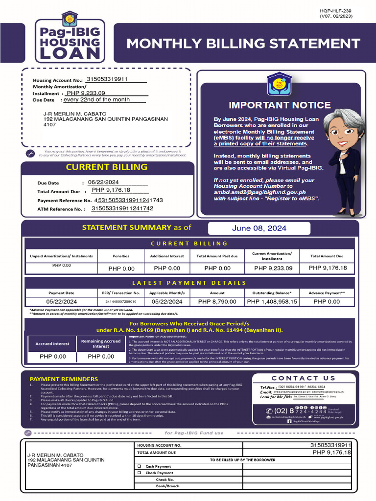 BillingStatement 315053319911 | PDF | Mortgages | Interest