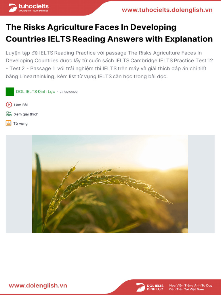 The Risks Agriculture Faces in Developing Countries | PDF | Agriculture ...