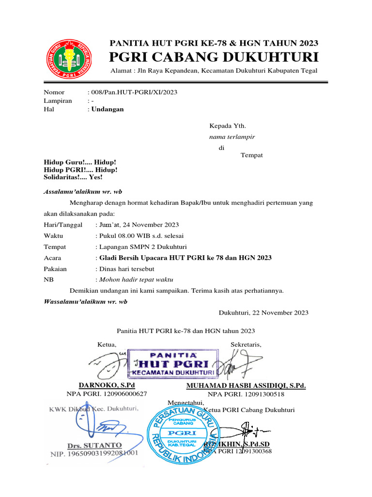 Undangan Rakor | PDF | Agama & Spiritualitas