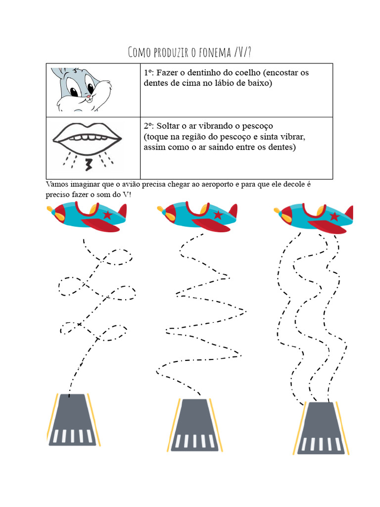 Como Produzir o Fonema - V | PDF