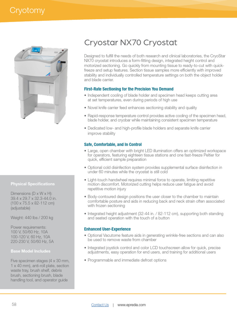 Cryocut Cryostat Cryotome | PDF