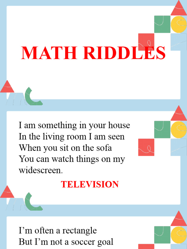 Math Riddles and Rectangle Theorems | PDF | Rectangle | Elementary Geometry