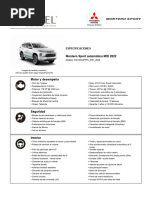 Mitsubishi MX Ficha Tecnica Mirage G4 MY25 | PDF | Coche | Vehículos con tracción trasera