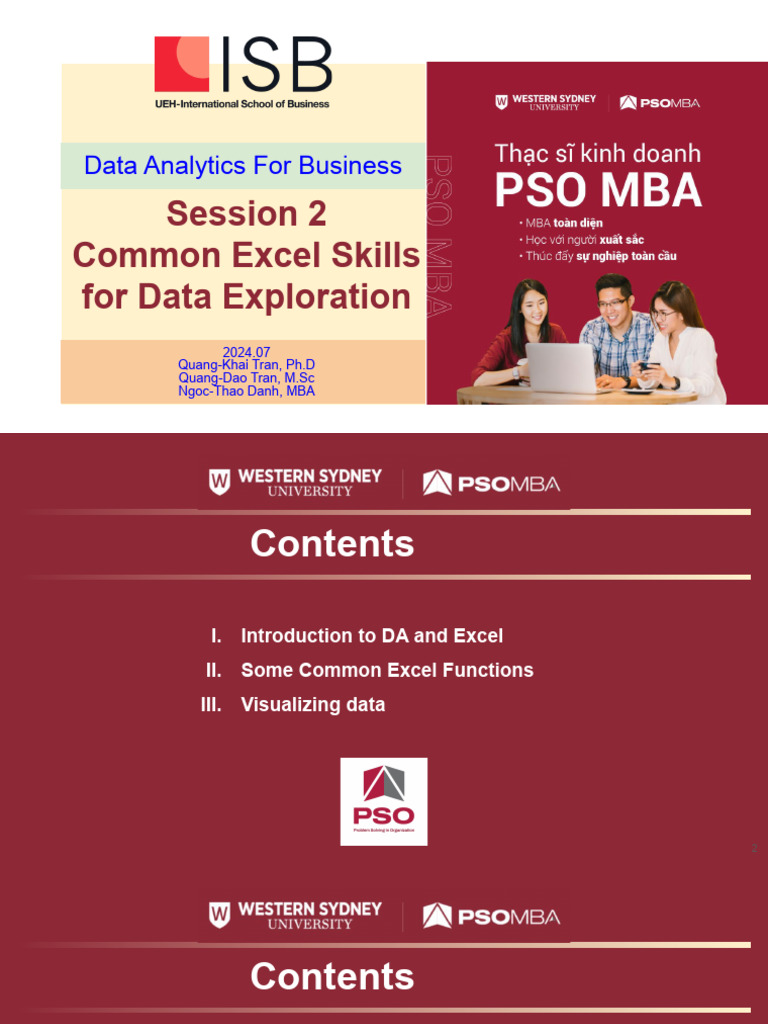 Mon Excel Skills For Data Exploration PSO 11 | PDF | Microsoft Excel | Analytics