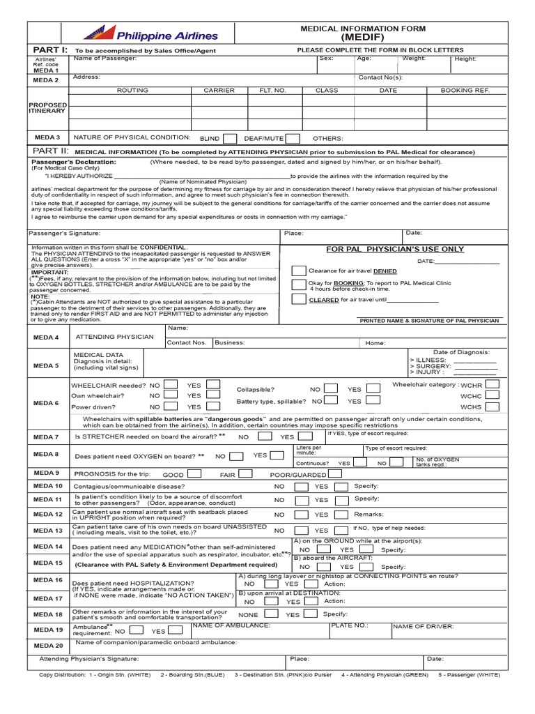Medif Philippine Airlines | PDF | Ambulance | Airlines