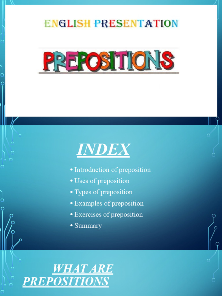 Prepositions | PDF | Preposition And Postposition | Word