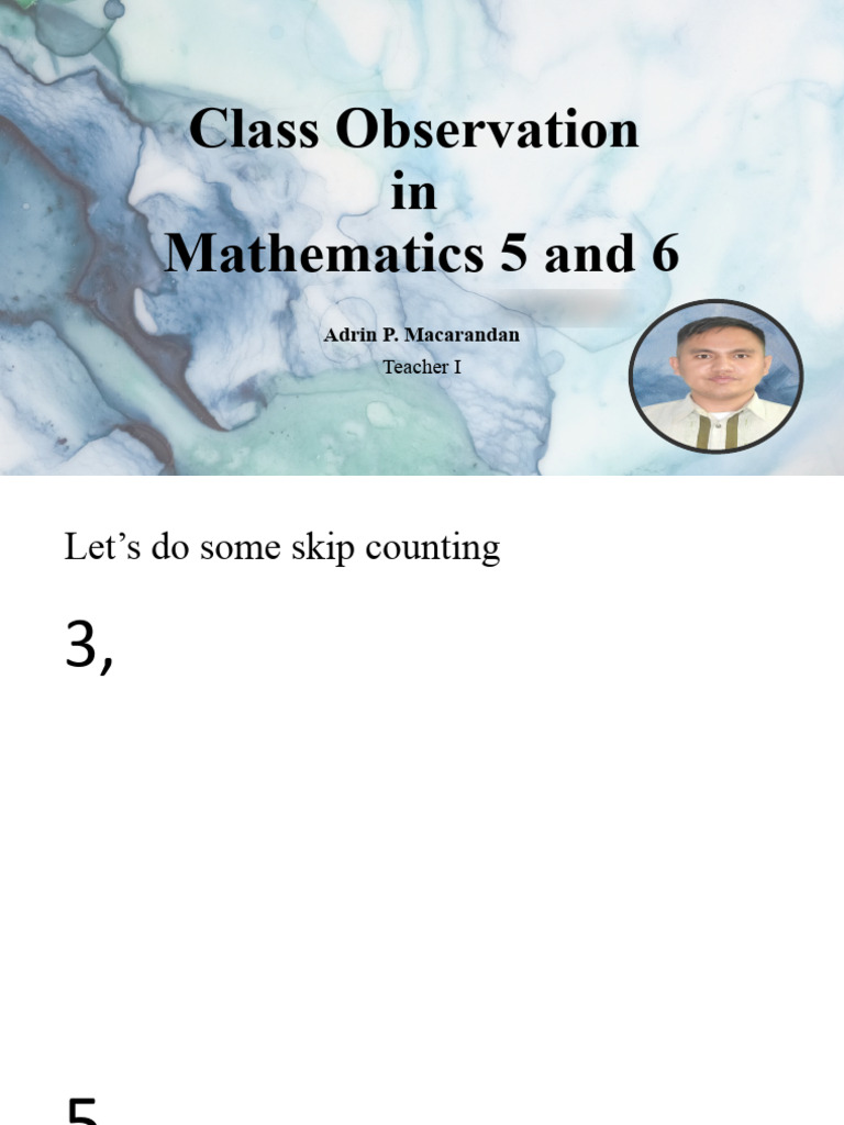Classroom Observation in Mathematics | PDF | Mathematics