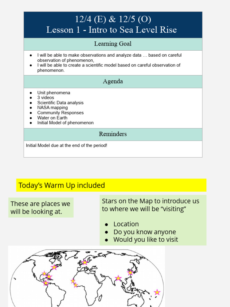 Sea L1 Day 1 - Slides - STUDENTS | PDF | Earth Sciences | Physical ...