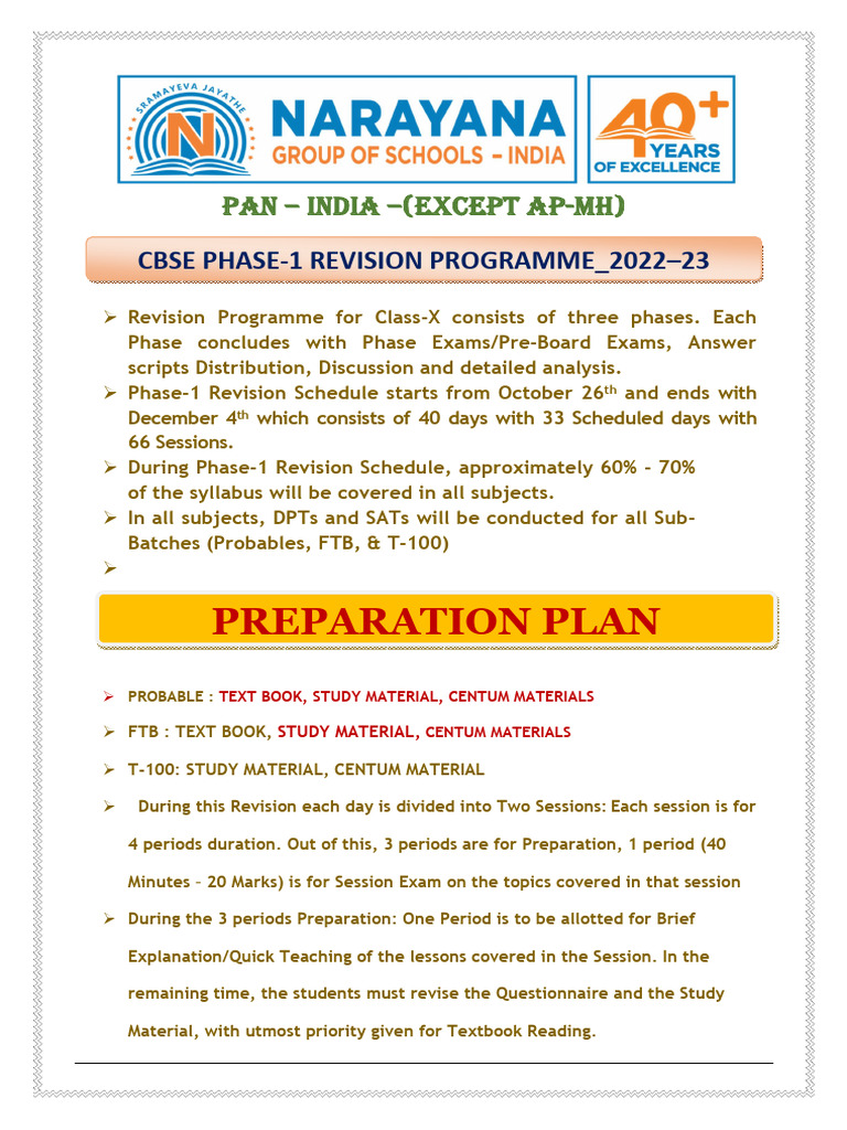 Cbse Phase-1 Revision Programme 2022-23 Pan India | PDF | Trigonometry ...