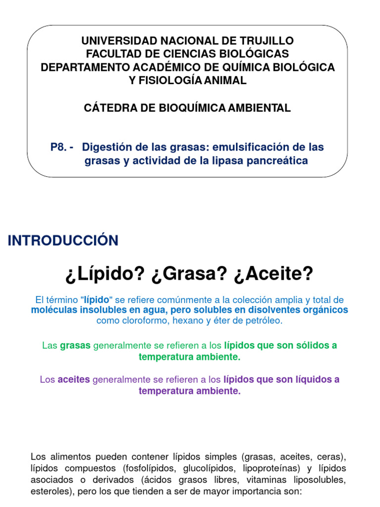 P8. Digestión de Las Grasas | PDF | Bilis | Lípido