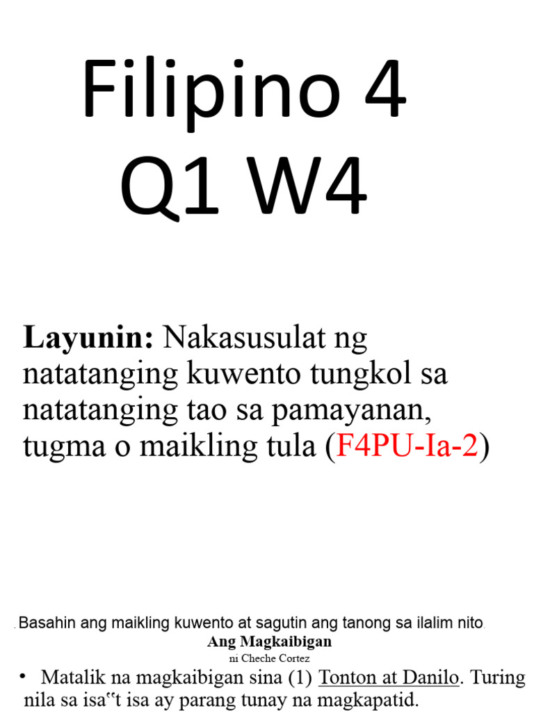Sa Filipino Q1w4 Pdf