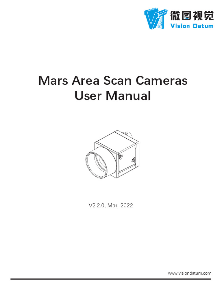 User Manual Mars Area Scan Camera VT Ver.2.2.0 EN | PDF | Usb | Camera