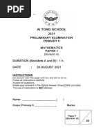 P6 Maths Prelim 2025 TaoNan Exam Papers | PDF