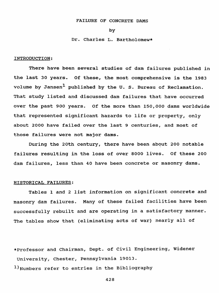 Concrete Dam Failures Overview | PDF | Dam | Spillway