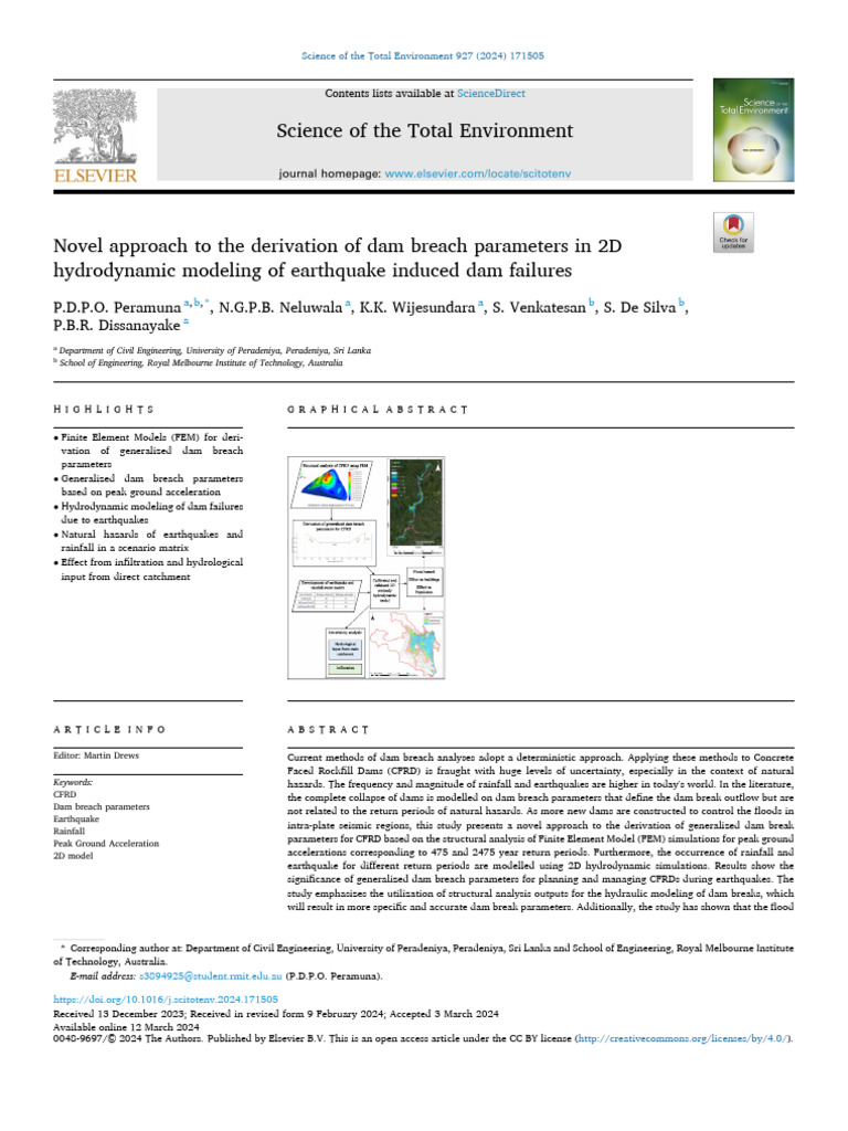 Dam Breach Parameters in 2D Modeling | PDF | Flood | Dam