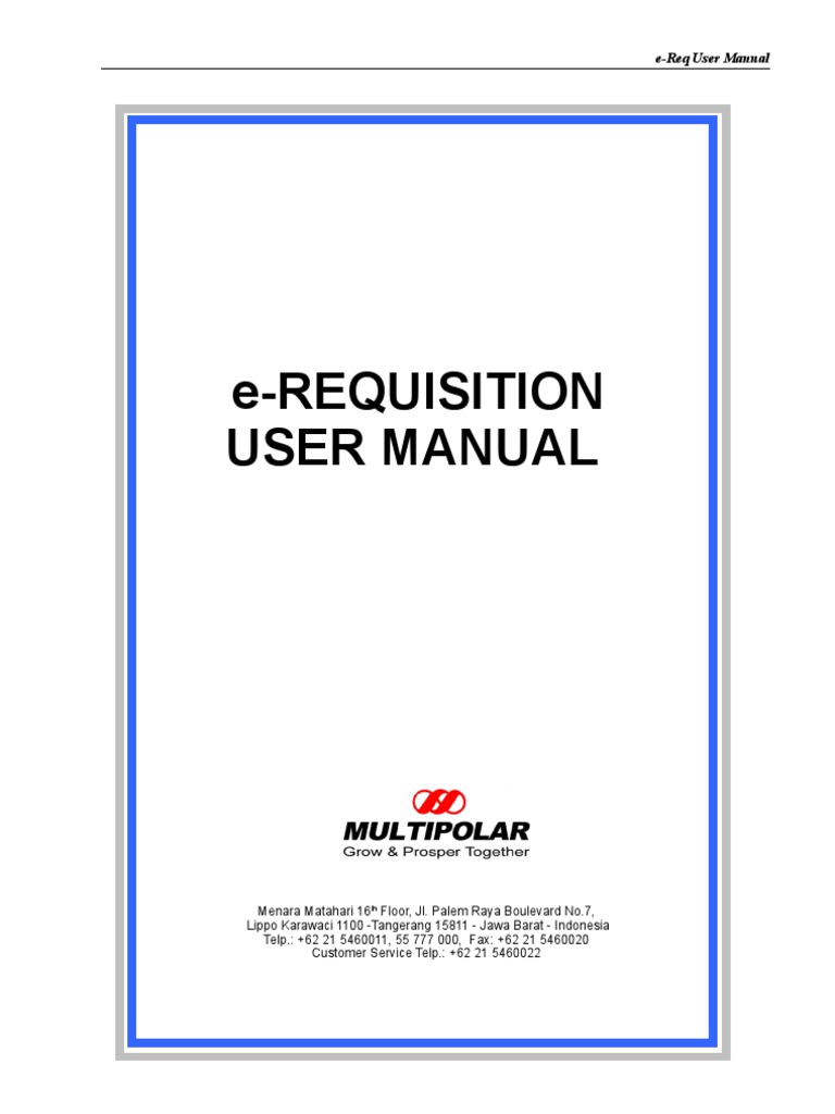 E-Req User Manual | PDF | Computing | Computing And Information Technology