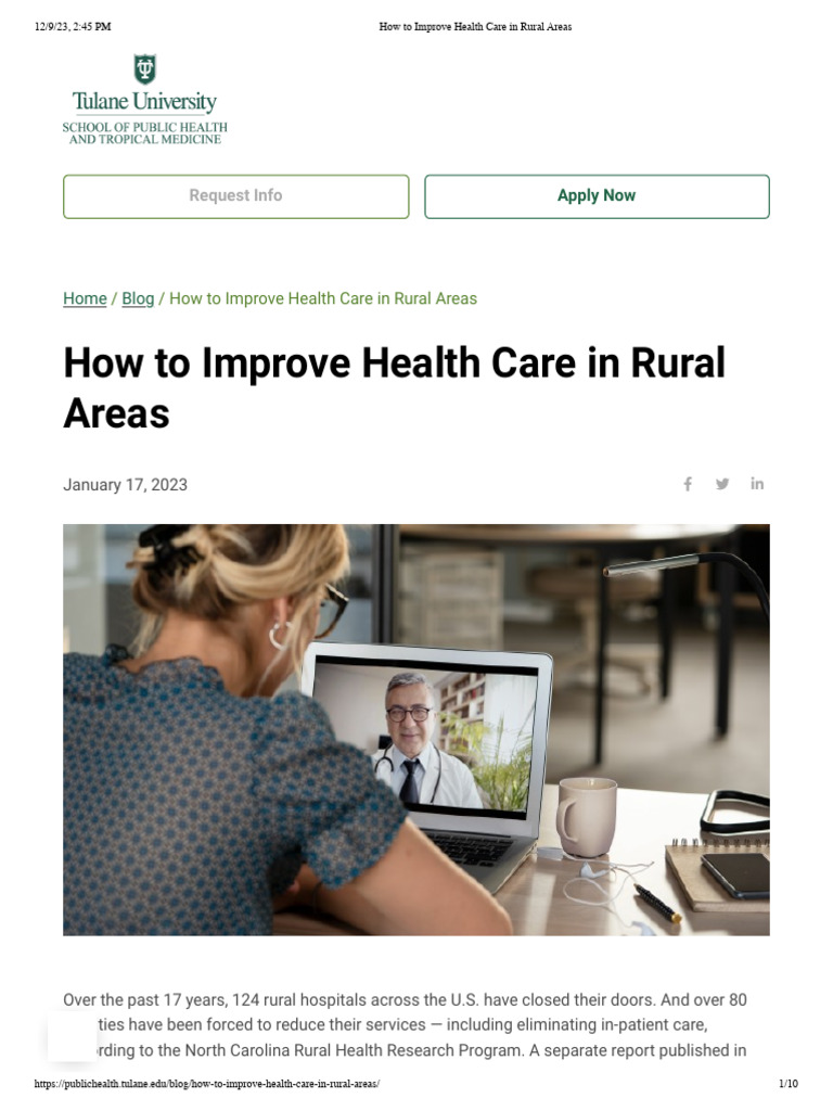 How To Improve Health Care in Rural Areas | PDF | Health Care | Health ...