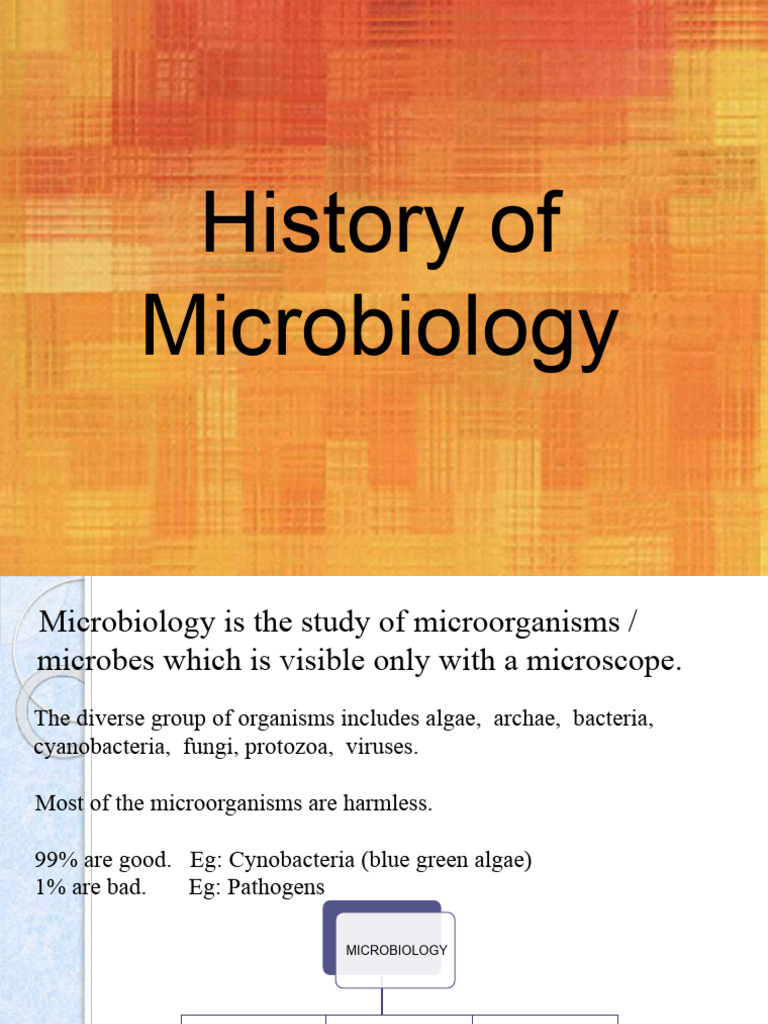 History of Microbiology | PDF | Microorganism | Microbiology
