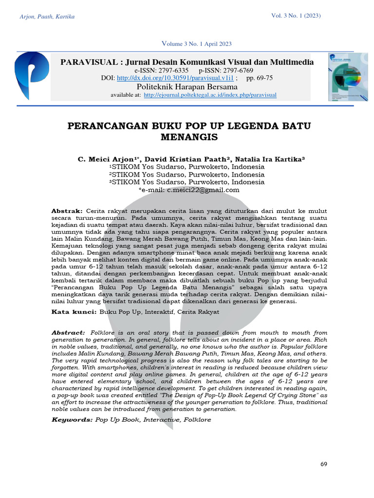 Perancangan Buku Pop Up Legenda Batu Menangis 1qhgww1v | PDF | Ilmu Sosial