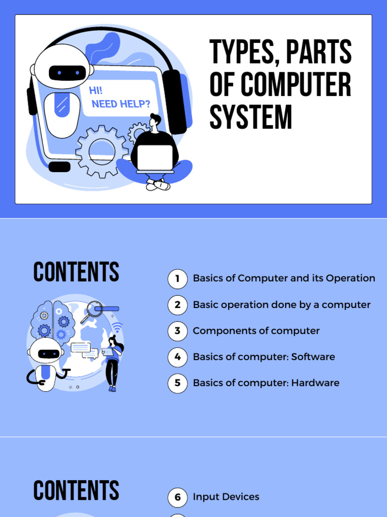 Computer Types Parts And Components Pdf Computer Monitor Input Output