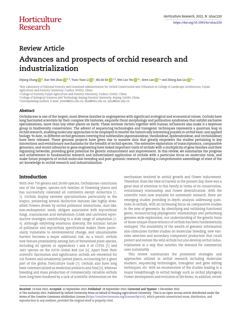 Orchid Research | PDF | Phylogenetics | Genetics