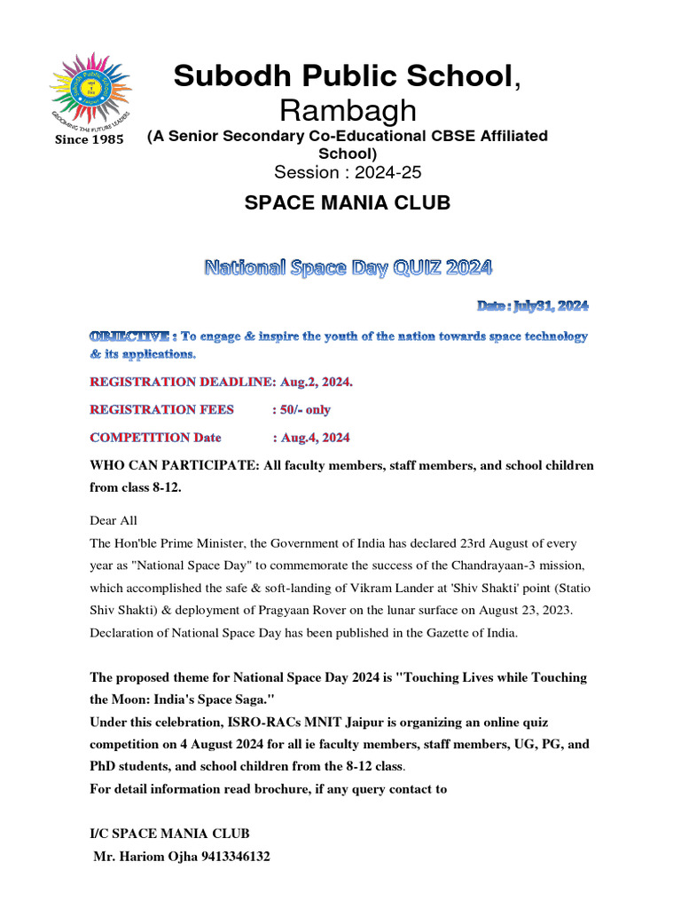 Isro Quiz Aug 2024 | PDF