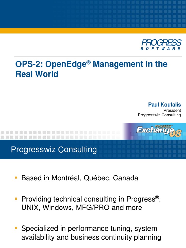 KOUFALIS OpenEdge Management V2 | PDF | Business Process | Backup