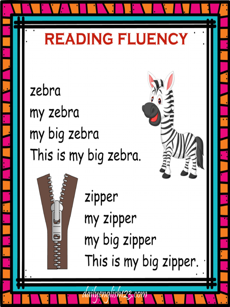 Reading Fluency - Z | PDF