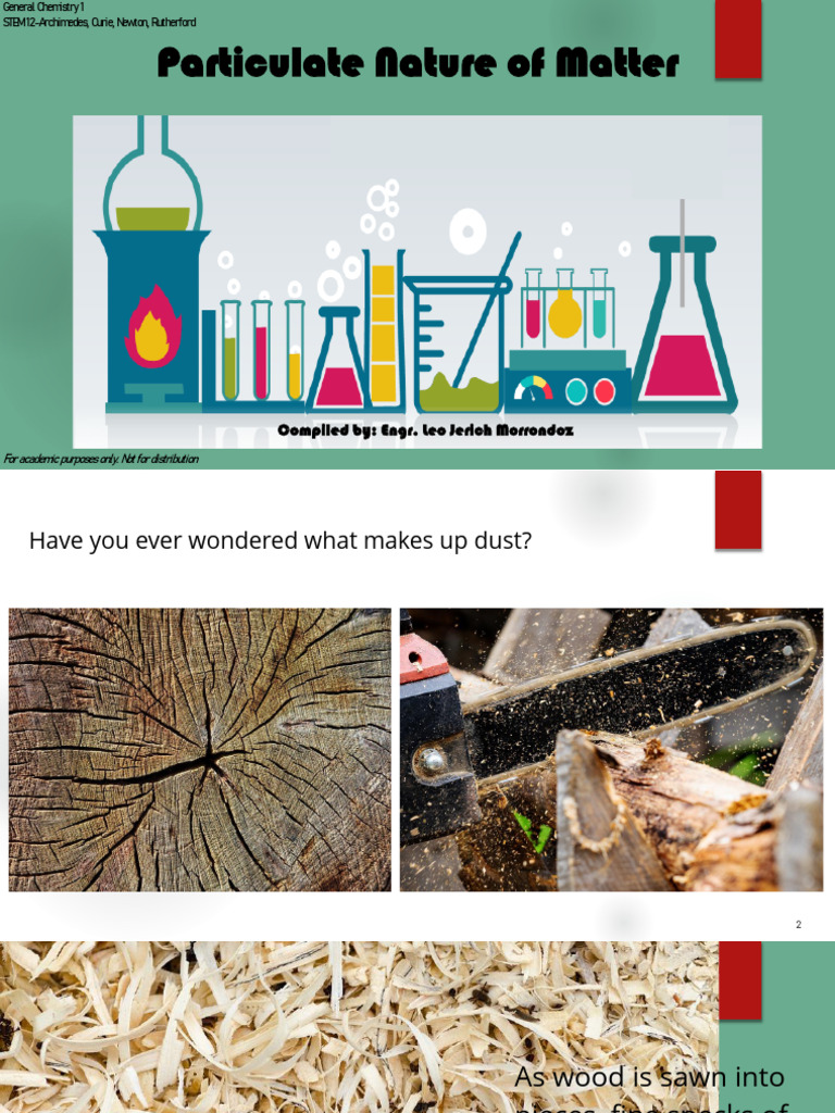 GC1 Particulate Nature of Matter | PDF | Matter | Gases