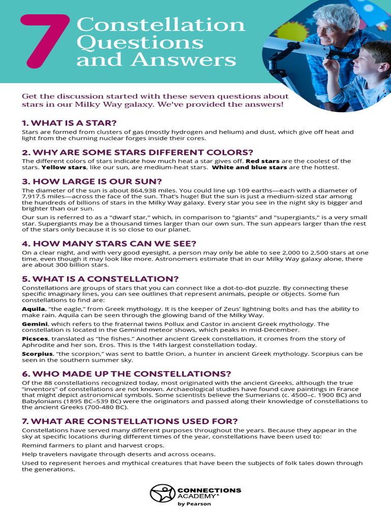 7 Constellations Questions Final | PDF | Stars | Sun