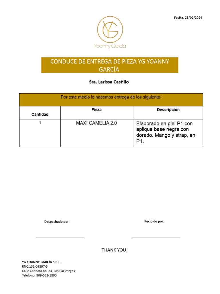 Conduce de Entrega | PDF