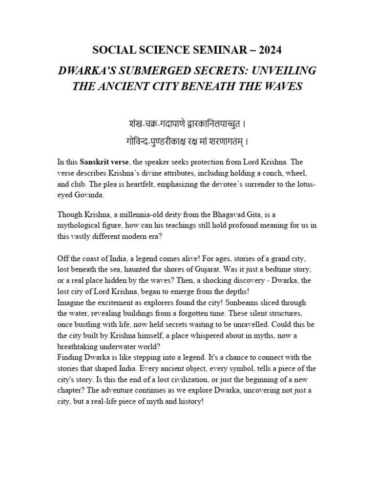 DWARKA | PDF | Atlantis | Krishna