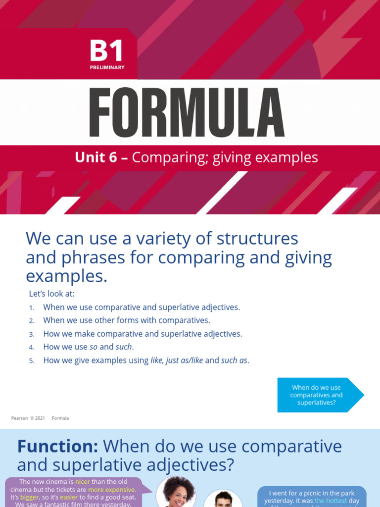 Formula Grammar PPT B1 U6 | PDF | Noun | Adjective